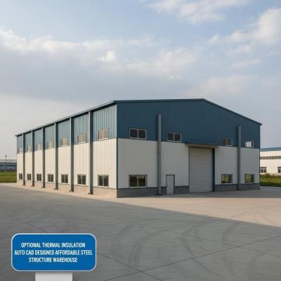 China Steel Structure Warehouse with GMAW Welding Method and Steel Color Sheet Roof Panel in Customized Sizes for sale