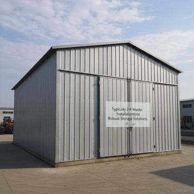 China Steel Structure Warehouse with Q235B Raw Steel Material and Sloped Roof Designed for 2-4 Weeks Installation Time for sale