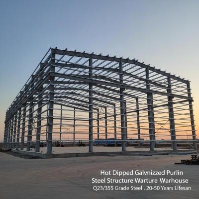 China 30000ton Year Steel Structure Workshop Offering Strong Carrying Capacity and PVC Rain Spout Designed for Heavy Duty Industrial for sale