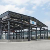 China Fast Construction Prefabricated Steel Warehouse with Large Clear Span and Energy Efficient Design for sale