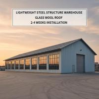 China Wind Load 0.35 kN/m² Earthquake Resistance Grade 8 Galvanized Steel Structure Warehouse with Customized CAD Design for sale
