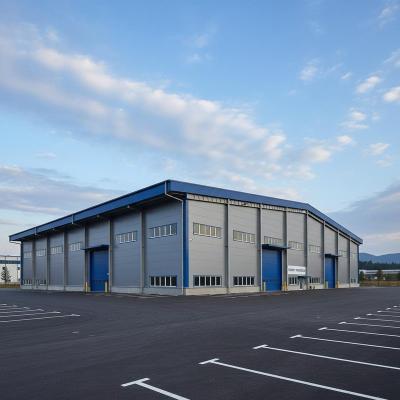 China Silver Surface Color Steel Frame Warehouse Equipped With Main Structure H Section Column Beam Ensuring Robustness And Space Utilization for sale