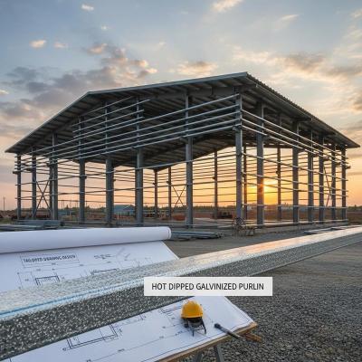China Grid Steel Structure Steel Structure Warehouse Designed with DFT 70μm Paint and Double Slope Roof Offering Storage Space for sale