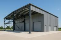 China Single Slope Roof Steel Structure Warehouse with Silver Surface Color and Flat Roof Offering Versatile Industrial Storage for sale