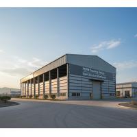 China Rock Wool Insulation Steel Structure Warehouse with Hot Rolled Welded H Section Steel Beam and Automatic Addressing Artificial Loading Operation for sale