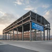 China 30000ton Year Steel Structure Warehouse Manufactured Using Hot Rolled Steel Meeting ASTM Standards Offering Storage Space for sale