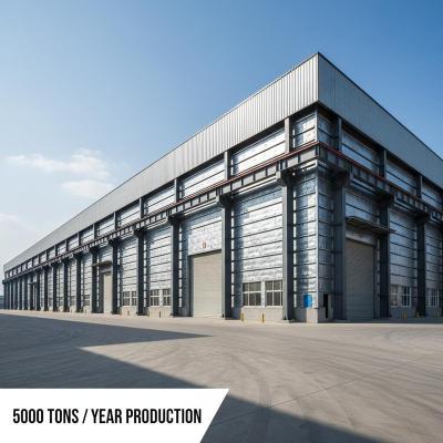 China Sandwich Panel And Single Layer Sheet Wall Steel Structure Warehouse With Steel Finish Painting Or Hot DIP Galvanized And 50000tons Year Production for sale
