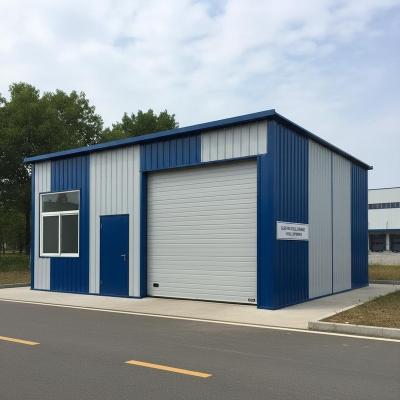 China Steel Color Sheet Or Sandwich Panel Wall Steel Storage Building With Door And Window According To Customer Request And Space Saving for sale