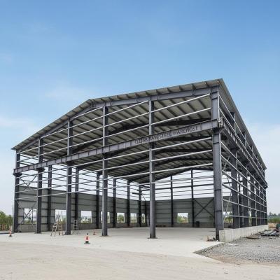 China Q235B Raw Steel Material Steel Structure Warehouse Featuring 30 Percent Roof Pitch and Installation Scope for Storage Buildings for sale