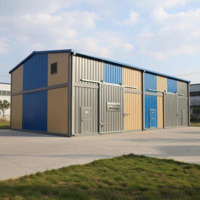 China Grey Steel Structure Warehouse Featuring Glass Fiber Reinforced Plastics Skylight Durable Storage Solution for Industrial for sale