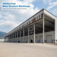 China 30000tonYear Metal structure warehouse offering lifetime over 50 years strong durable construction for storage solutions for sale