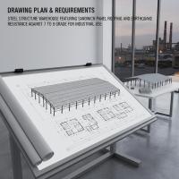 China Drawing Plan s Requirments Steel Structure Warehouse Featuring Sandwich Panel Roofing and Earthquake Against 7 to 9 Grade for Industrial for sale