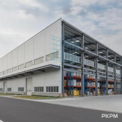 China Sandwich Panel Thickness Between 50-200mm Steel Frame Warehouse Constructed Using PKPM Software Providing and Storage Space for sale