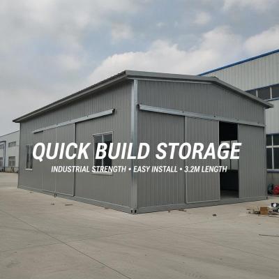 China 3.2m Length Steel warehouse Quick Built Easy Install Practical and Strong Storage Building Suitable for Industrial Needs for sale