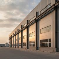 China Tekla Structures Steel Structure Warehouse Incorporating Q355B Low Carbon Steel Aluminum Alloy Window and Long Fatigue Life for Industrial for sale