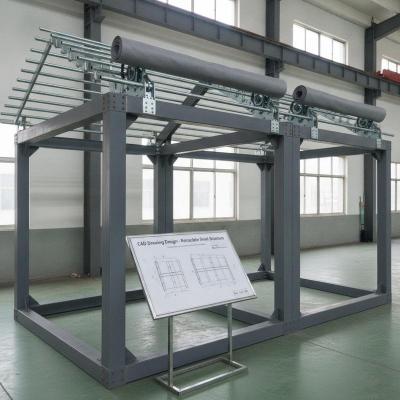 China CAD Drawing Design Steel Structure Featuring Manually or Electrically Retract and C Z Galvanized Steel Q235 Purlin Designed for Assembly for sale