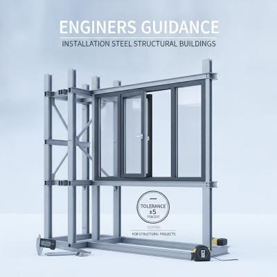 China Engineers Guidance Installation Steel Structural Buildings Featuring Aluminum Alloy Window and Tolerance ±5 Percent for Structural Projects for sale