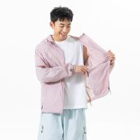 China Men UPF50+ Sun Protection Jacket Cloud Weave Hidden Check Fabric Breathable Quick Dry Windproof Hooded Coat Outdoor Beach Surf Travel Lightweight Skin Clothing for sale