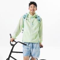 China Men UPF50+ Sun Protection Jacket Cloud Weave Hidden Check Fabric Breathable Quick Dry Windproof Hooded Coat Outdoor Beach Surf Travel Lightweight Skin Clothing for sale