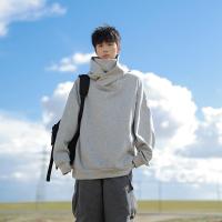 China Vintage Turtleneck Windproof Face Cover Hoodie, Unique Introvert Street Casual Sweatshirt for sale
