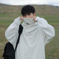 China Vintage Turtleneck Windproof Face Cover Hoodie, Unique Introvert Street Casual Sweatshirt for sale