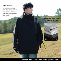 China Vintage Turtleneck Windproof Face Cover Hoodie, Unique Introvert Street Casual Sweatshirt for sale
