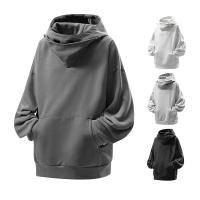 China Vintage Washed Loose Casual Hoodie High Street Face Cover Sweatshirt For Social Anxiety for sale