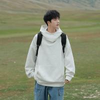 China Vintage Washed Loose Casual Hoodie High Street Face Cover Sweatshirt For Social Anxiety for sale