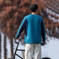 China OEM Custom Logo Men Sorona Quick Dry UPF50+ Color Block Long Sleeve Sun Protection Athletic T-Shirt For Outdoor Hiking for sale