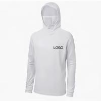 China OEM Custom Logo Men UPF50+ Hooded Fishing Sun Protection Long Sleeve Shirt Integrated Face Mask Quick Dry Cooling Hiking Mountaineering Outdoor Top for sale