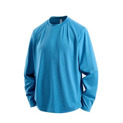 China OEM Custom Logo Men Cationic Antibacterial Quick Dry Long Sleeve Outdoor Sports T-Shirt for sale