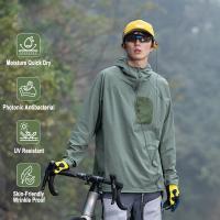 China Quick Dry Anti-UV Antibacterial Hooded Pullover, Forest Style Outdoor Long Sleeve Cycling Shirt For for sale