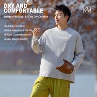 China Loose Round Neck Sun Protection Sweatshirt, Antibacterial Quick Dry Breathable Running Top for sale