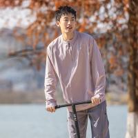 China OEM Custom UPF50+ Fine Stripe Half Zip Stand Collar Long Sleeve Shirt Antibacterial Quick Dry Hiking Outdoor Top for sale