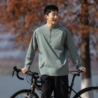 China OEM Custom UPF50+ Fine Stripe Half Zip Stand Collar Long Sleeve Shirt Antibacterial Quick Dry Hiking Outdoor Top for sale