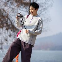 China Half Zip Stand Collar Antibacterial Moisture Wicking Quick Dry Loose Breathable Sports Couple Sweatshirt for sale