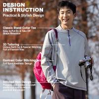 China Half Zip Stand Collar Antibacterial Moisture Wicking Quick Dry Loose Breathable Sports Couple Sweatshirt for sale