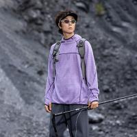 China Custom OEM ODM Women Half Zip Air Breath Thermal Fleece Hoodie, Antibacterial Color Block Hiking Pullover, Custom Logo & Fabric Available for sale