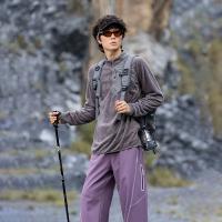 China Custom OEM ODM Stand Collar Air Breath Thermal Fleece Top, Antibacterial Color Block Outdoor Hiking Pullover, Custom Logo & Fabric Available for sale