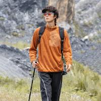 China Custom OEM ODM Stand Collar Air Breath Thermal Fleece Top, Antibacterial Color Block Outdoor Hiking Pullover, Custom Logo & Fabric Available for sale