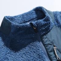 China Custom OEM ODM Stand Collar Air Breath Thermal Fleece Top, Antibacterial Color Block Outdoor Hiking Pullover, Custom Logo & Fabric Available for sale