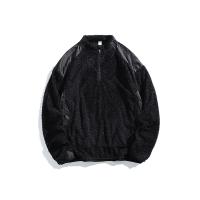 China Custom OEM ODM Stand Collar Air Breath Thermal Fleece Pullover, Constant Temperature Warm Color Block Outdoor Hiking Top, Custom Logo & Fabric Supported for sale
