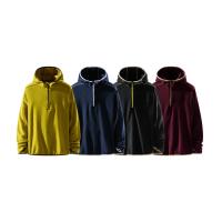 China Custom OEM ODM Half Zip Hooded Thermal Pullover, Constant Temperature Warm Grid Outdoor Fleece Top, Custom Logo & Fabric Supported for sale