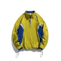 China Custom OEM ODM Half Zip Stand Collar Thermal Pullover, Constant Temperature Warm Outdoor Color Block Fleece Top, Custom Logo & Fabric Supported for sale