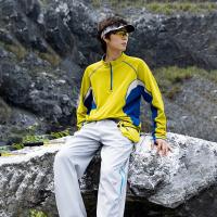 China Custom OEM ODM Half Zip Stand Collar Thermal Pullover, Constant Temperature Warm Outdoor Color Block Fleece Top, Custom Logo & Fabric Supported for sale