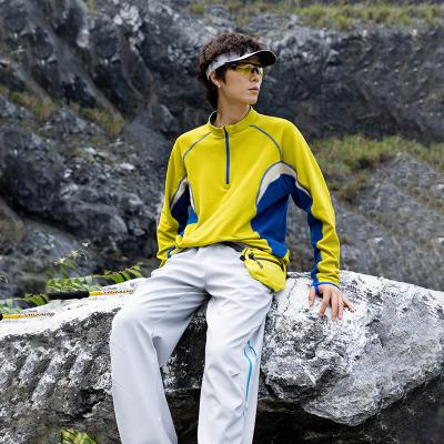China Custom OEM ODM Half Zip Stand Collar Thermal Pullover, Constant Temperature Warm Outdoor Color Block Fleece Top, Custom Logo & Fabric Supported for sale