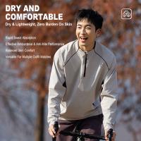 China Half Stand Collar Quick Dry Sun Protection Color Block Sports Couple Hiking Casual Sweatshirt for sale