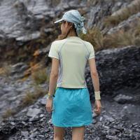 China Women's Zip Collar Quick Dry Short Sleeve T Shirt Outdoor Anti-Pilling Sports Top Custom OEM for sale