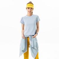 China Women's Crew Neck 5A Antibacterial Quick Dry Short Sleeve T-Shirt Anti-Pilling Outdoor Sports Tee Custom OEM for sale
