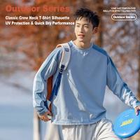 China Crew Neck Long Sleeve Quick Dry Sun Protection Sports Sweatshirt For Couples for sale